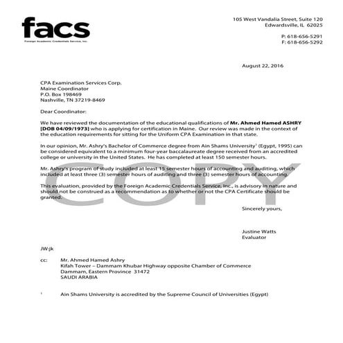 CPA evaluation | PDF