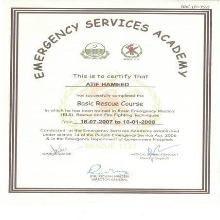 Basic Fire,Medical & Rescue Course | PDF | First Aid | Injuries