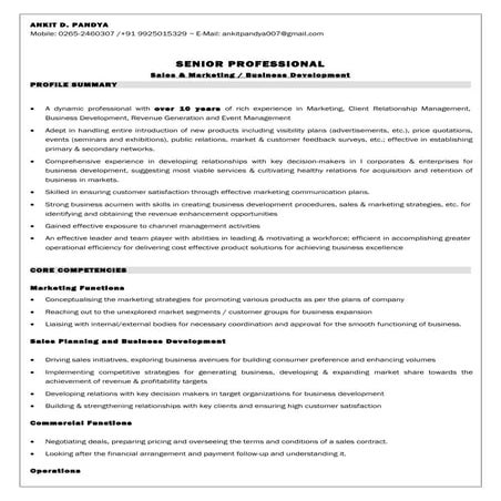 Resume Ankit Pandya | DOC