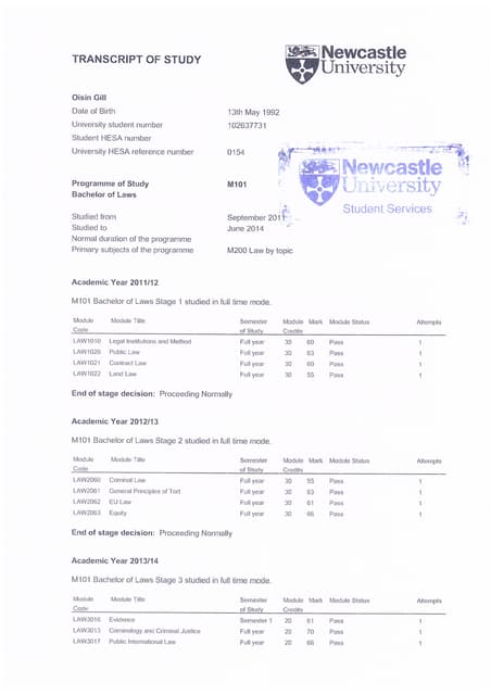 2-Master's Degree Transcript | PDF