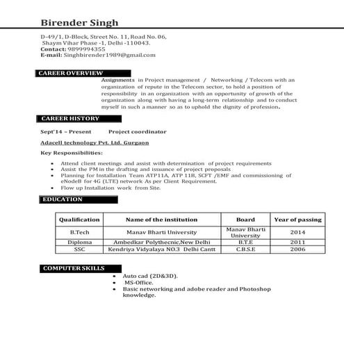 harish new resume | DOC