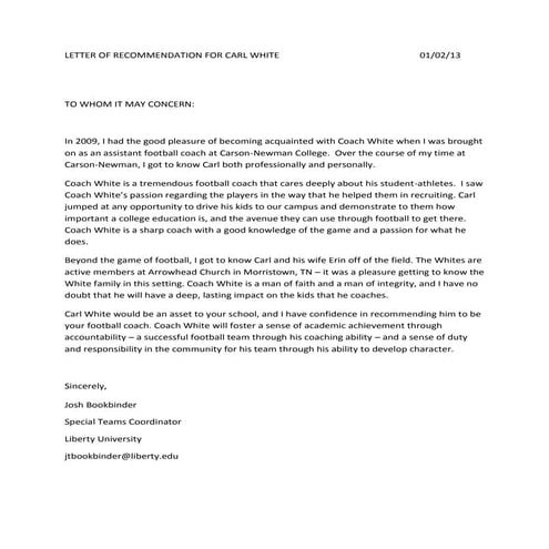 Letter of rec. | DOCX