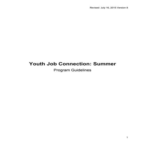 YJC Summer Guidelines | PDF | Business | Business and Finance