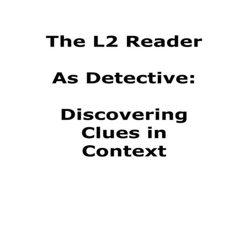 L2 Reader - Presentation | PDF