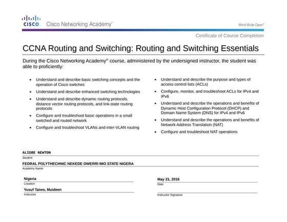 CCNA R&S Essentials | PPT