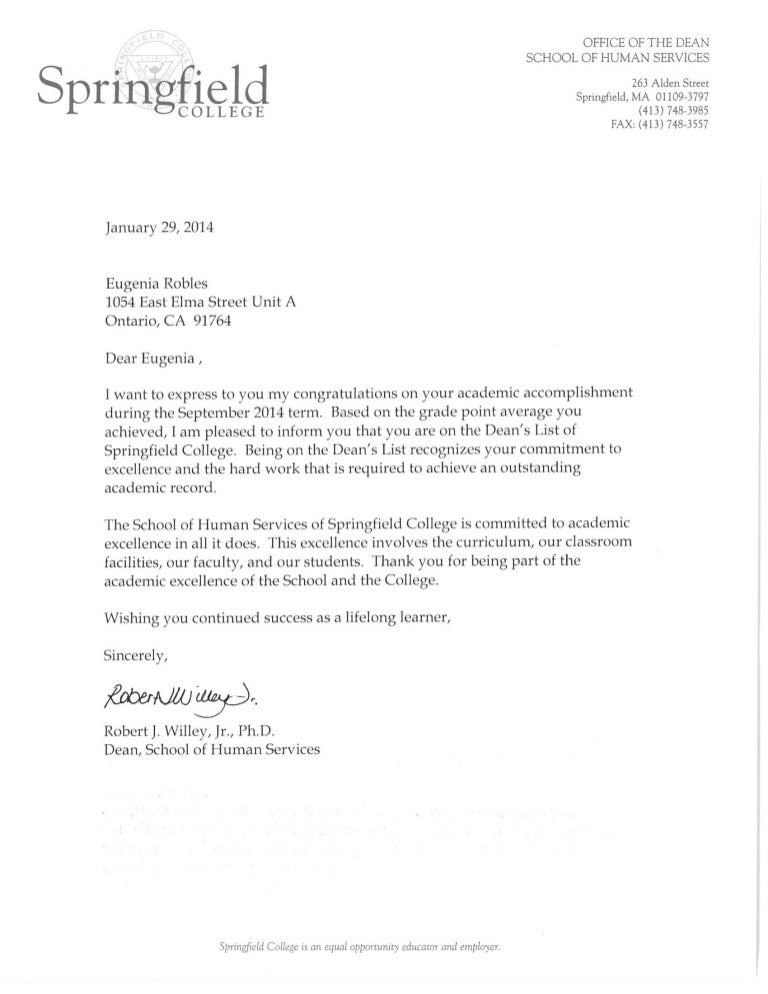 Letter From Dean SPRINGFIELD COLLEGE letter-from-dean-springfield-college