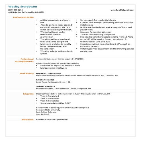 WES RESUME | PDF