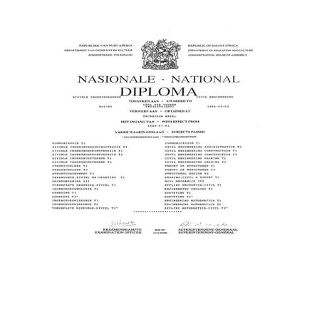 National Diploma - Civil Engineering | DOC