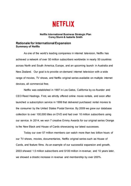 Netflix Business Model & Strategy | PPTX