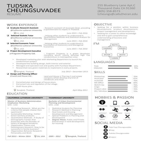 Piyaporn resume | PDF