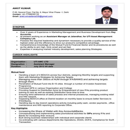 Ankit kumar cv 2016 | PDF