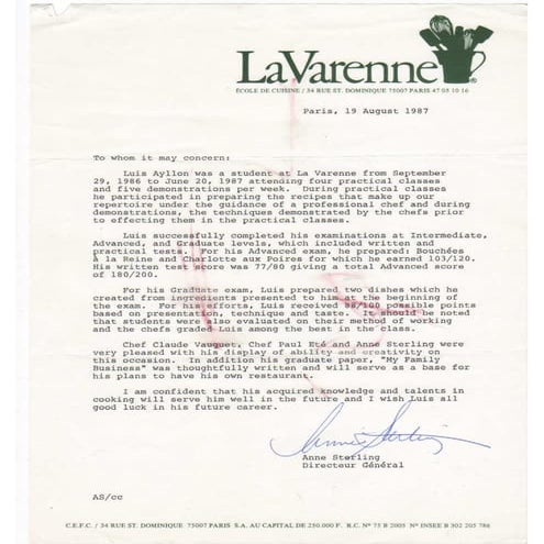 Ruperts Rib and Chop House recommendation letter | PDF