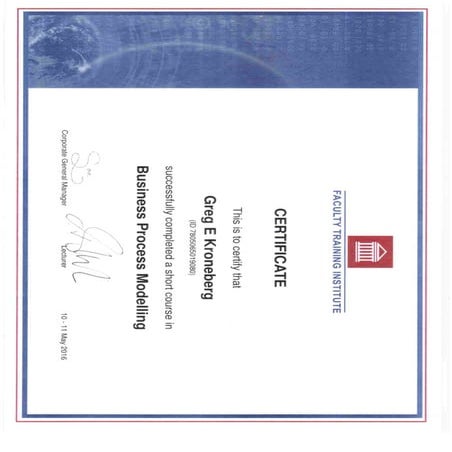 Business Process Modelling (Certificate) | PDF