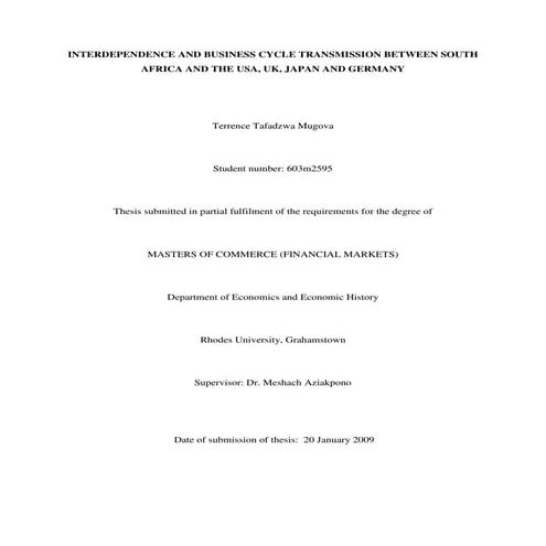 Masters Thesis Abstract | PDF