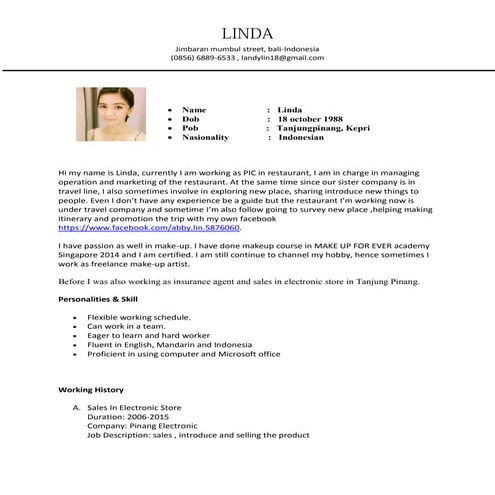 CV Linda | PDF
