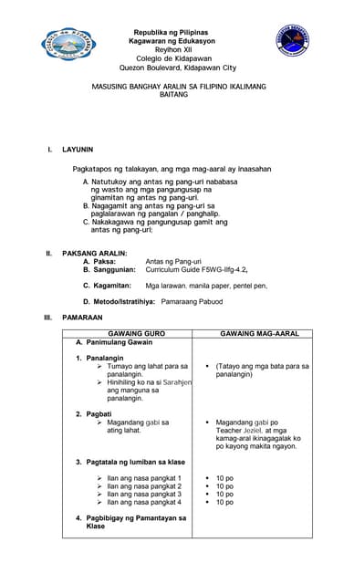Filipino-Q1-WEEK-2.pptx powerpoint grade 6 quarter one | PPTX