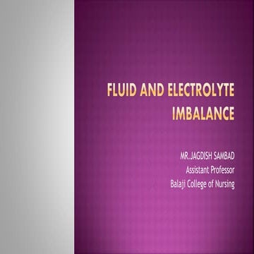 Fluid and Electrolyte Imbalance | PPTX