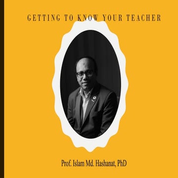 Getting to know your teacher for ice breaking sessions | PPTX