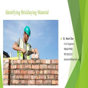 Identifying bricklaying material | PPT