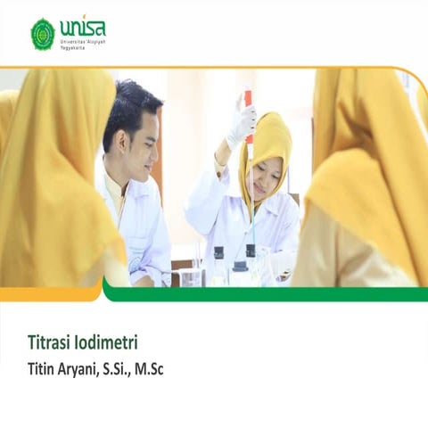 Volumetri Redoks, Iodometri, Iodimetri, reduksi Oksidasi, titrasi | PPSX