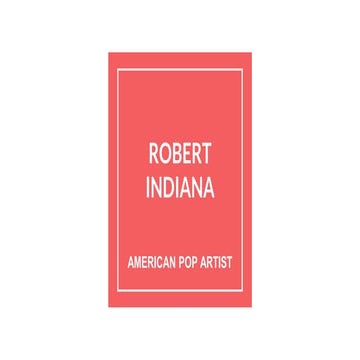 Robert indiana | PPT