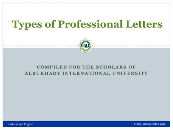 Six Standard parts of a letter | PDF