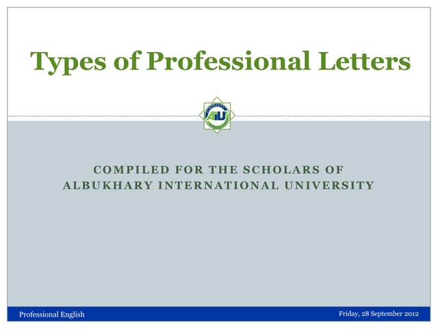 Ppt on Business letters and its types | PPT