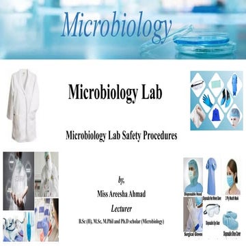 Lab Safety Procedures - Microbiology for Lab Technicians | PPT