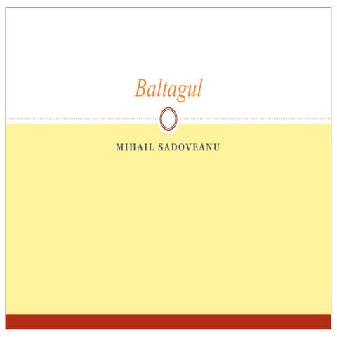 Baltagul de Mihail Sadoveanu,activitate prima ora | PPTX