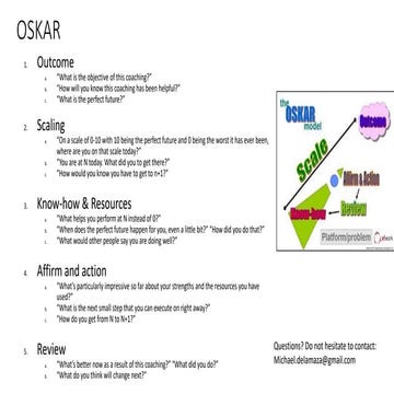 OSKAR: A simple coaching framework to help your team/client focus on ...