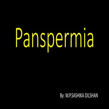panspermia theory | PPTX