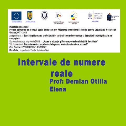 0 prezentare ppt_intervale_numere_reale | PPT