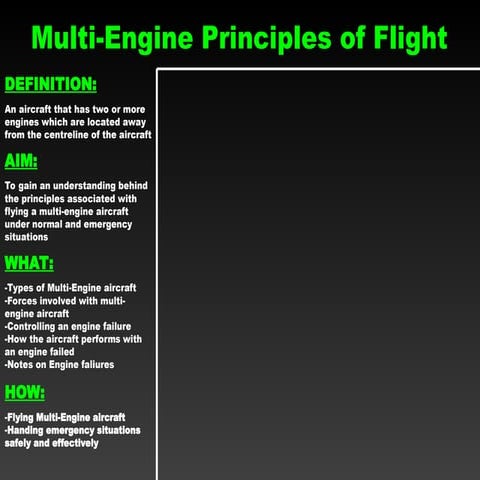 Multi Engine princible of flight ppt aviation | PPT
