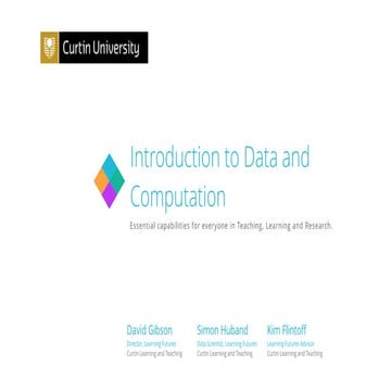 Introduction to Data and Computation: Essential capabilities for ...