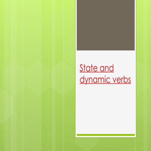 estados del verbo en ingles para uso diario | PPTX