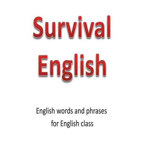 lesson 0 survival | PPT