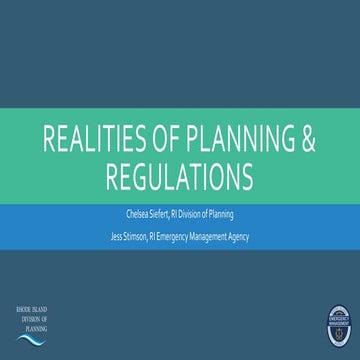Realities of Planning and Regulations_RIFMA2016 | PPT