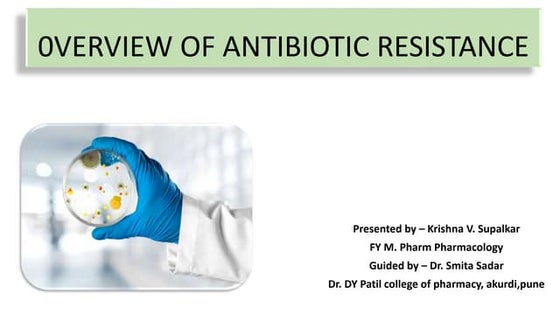 Antibiotic resistance | PPT | Infectious Diseases | Diseases and Conditions