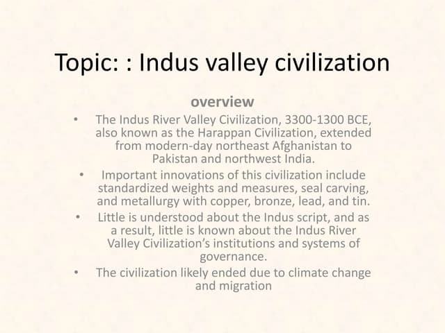 Indus valley civilization ppt | PPT