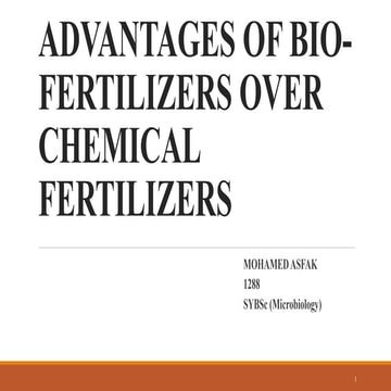 Advantages of bio fertilizers over chemical fertilizers | PPTX