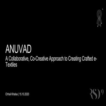 Anuvad: A collaborative co-creative approach to creating crafted e ...