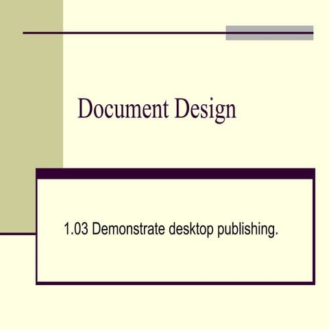 1.03 Document Design PowerPoint | PPT