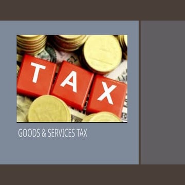 Good and service tax introduction and definition | PPTX
