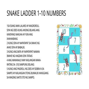 1-10-NUMBERSsnake and ladder for kidspptx | PPTX