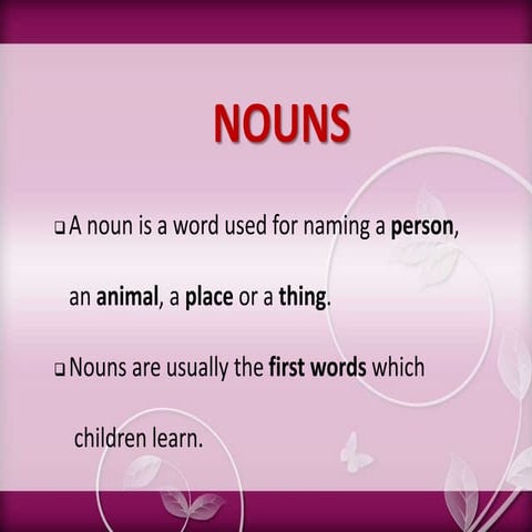Nouns presentation | PPTX