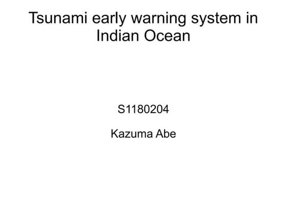 EARLY WARNING SYSTEM(EWS) | PPT