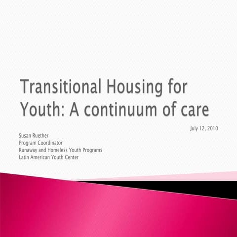 1.11 Transitional Housing: Assessing and Targeting for Effective ...