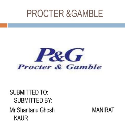 Presentation on P & G | PPTX