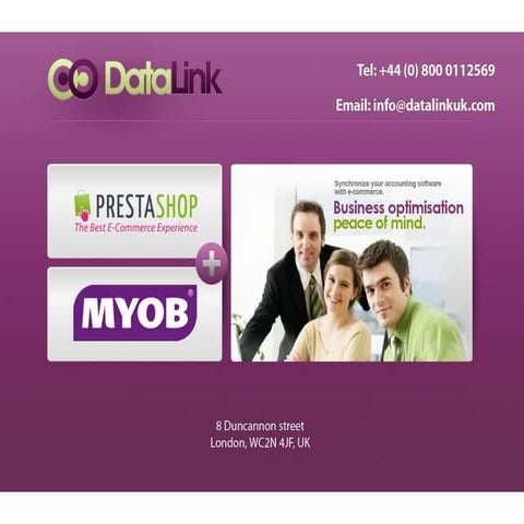 Prestashop DataLink for MYOB | PPTX