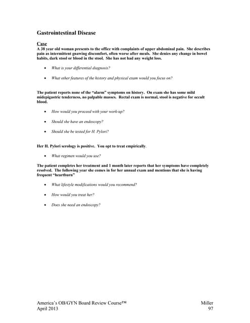 Peptic ulcer (Clinical features, Investigation and Management ...